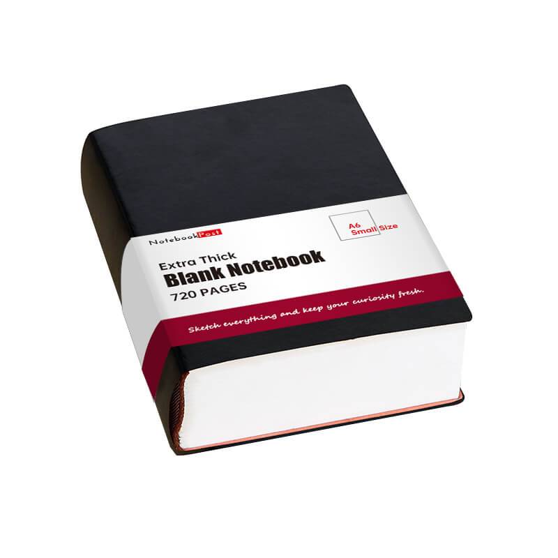 Extra Thick Notebook with Blank Pages, Small A6 Size 720 Pages ...