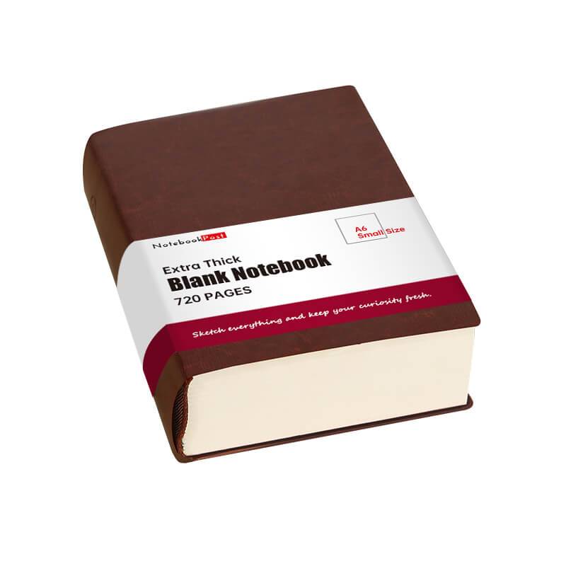 Extra Thick Notebook with Blank Pages, Small A6 Size 720 Pages ...