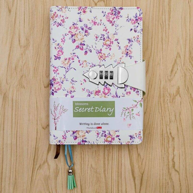 Floral Diary with Lock for Girls for Writing , with Pens and Calendar ...