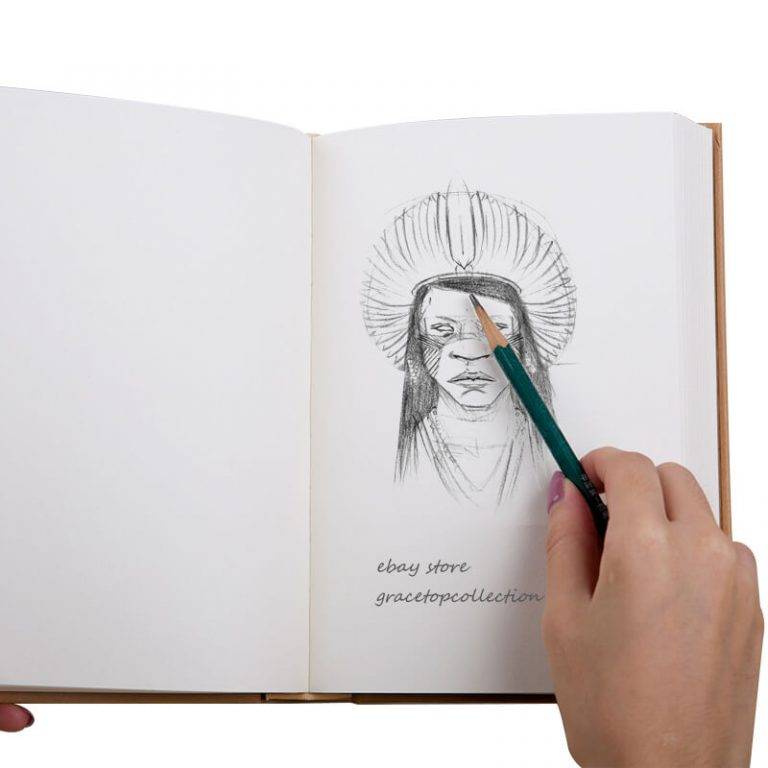 New Notebook with Blank Pages, Cardboard Hardcover 160 sheets ...