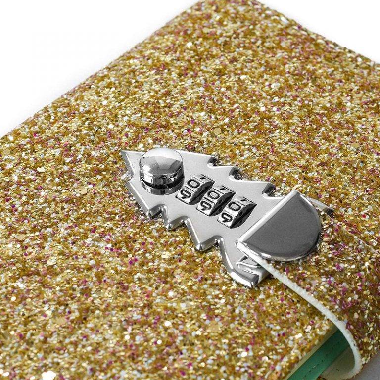 Glitter Cover Notebook with Lock for Girls - Notebookpost
